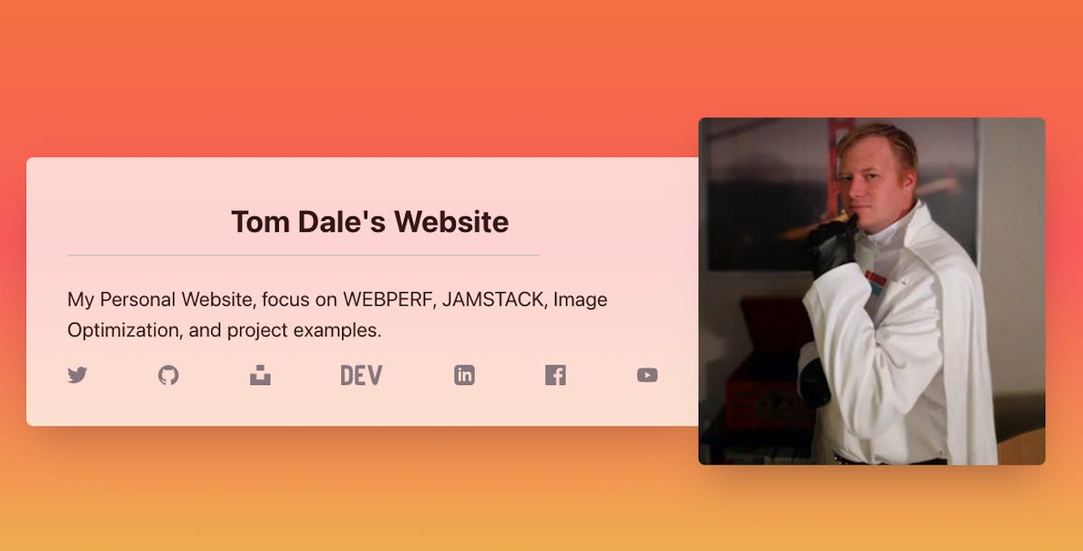 Tom Dale Website Home Page